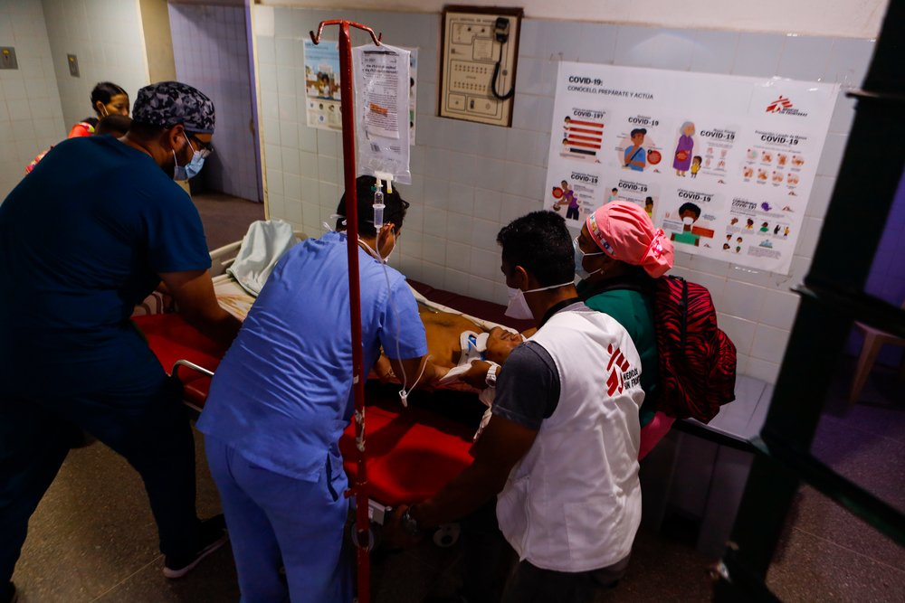 MSF ambulance drivers transport patients in need of specialist care to ...